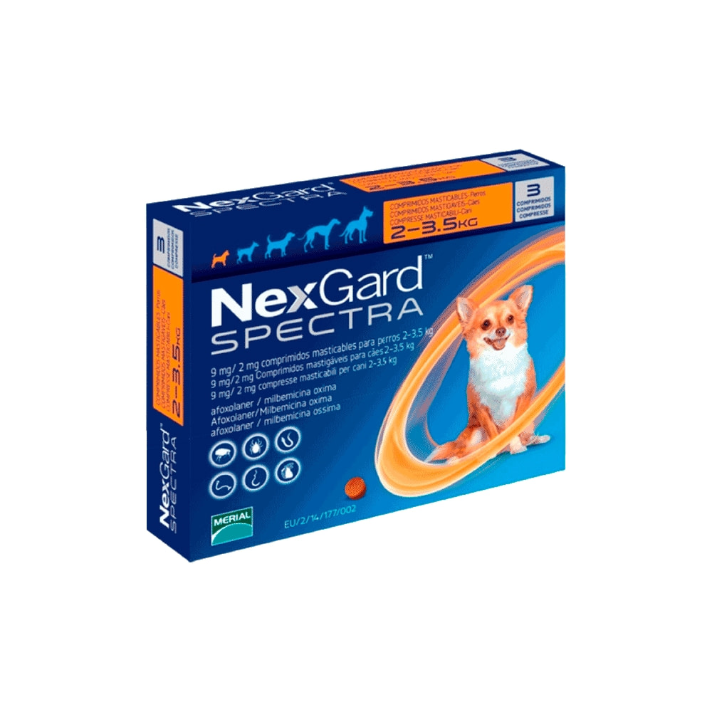 NexGard Spectra 2–3.5 kg | Tableta masticable para perros - Hocicones ...